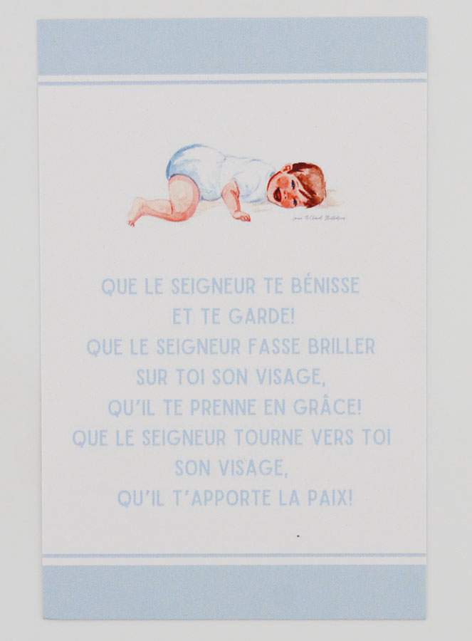 Carte de Baptême - Bénédiction Bébé | La Boutique des Chrétiens