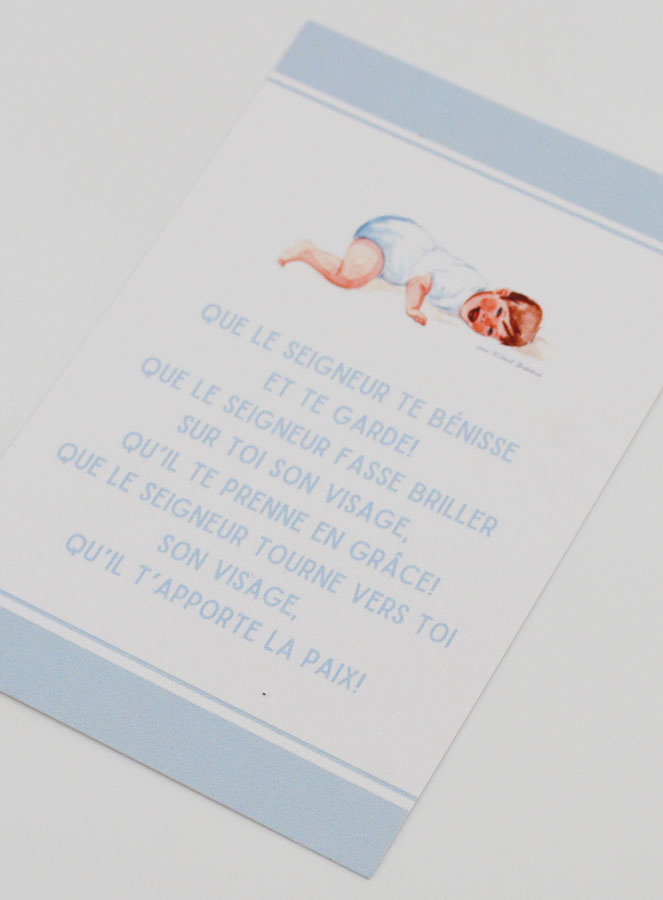 Carte de Baptême - Bénédiction Bébé | La Boutique des Chrétiens