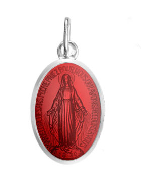 Médaille Miraculeuse Rouge - 19mm | La Boutique des Chrétiens